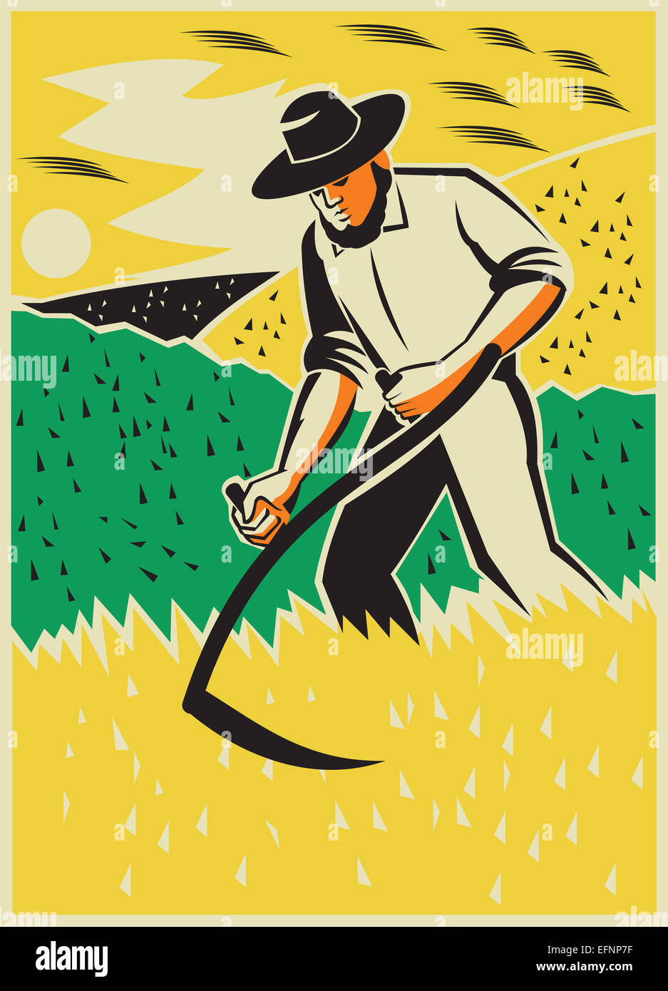 Harvesting With Scythe High Resolution Stock Photography and Images - Alamy