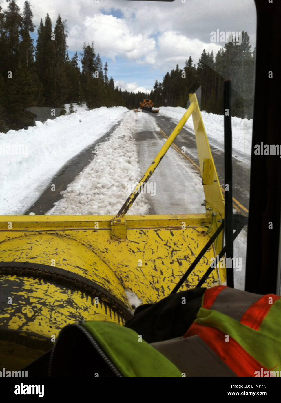 Dana Riley captured a scene of plowing near a lake in Yellowstone ...