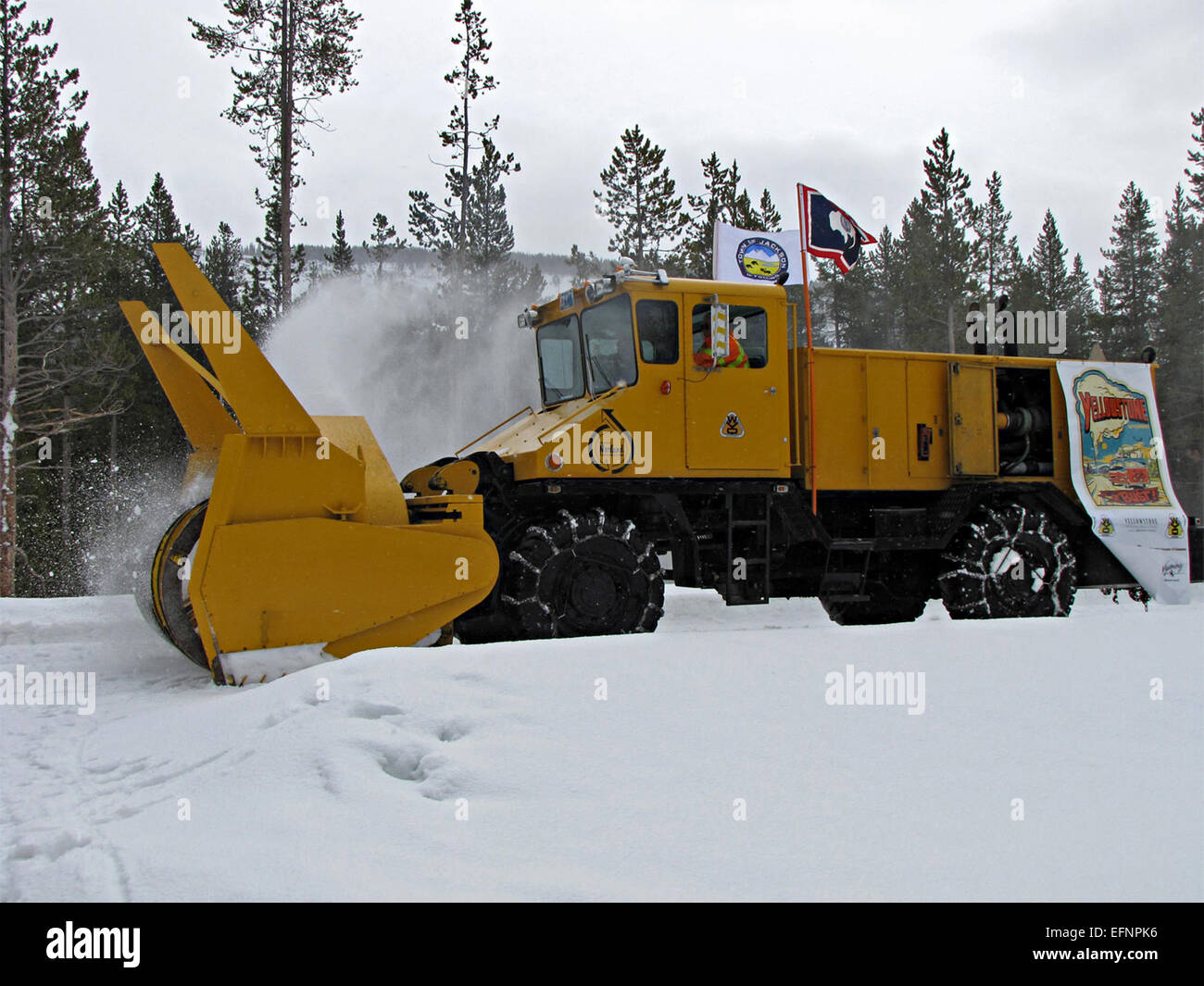 WYDOT crews are clearing the South Entrance Road to Yellowstone ...