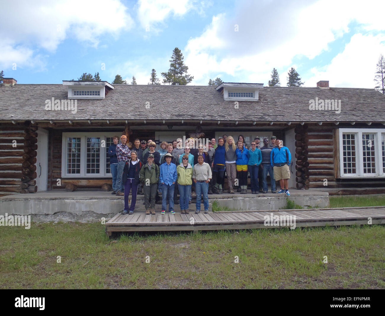 A group photograph of the first YCC (Youth Conservation Corps) participants in 2012. The youth ...