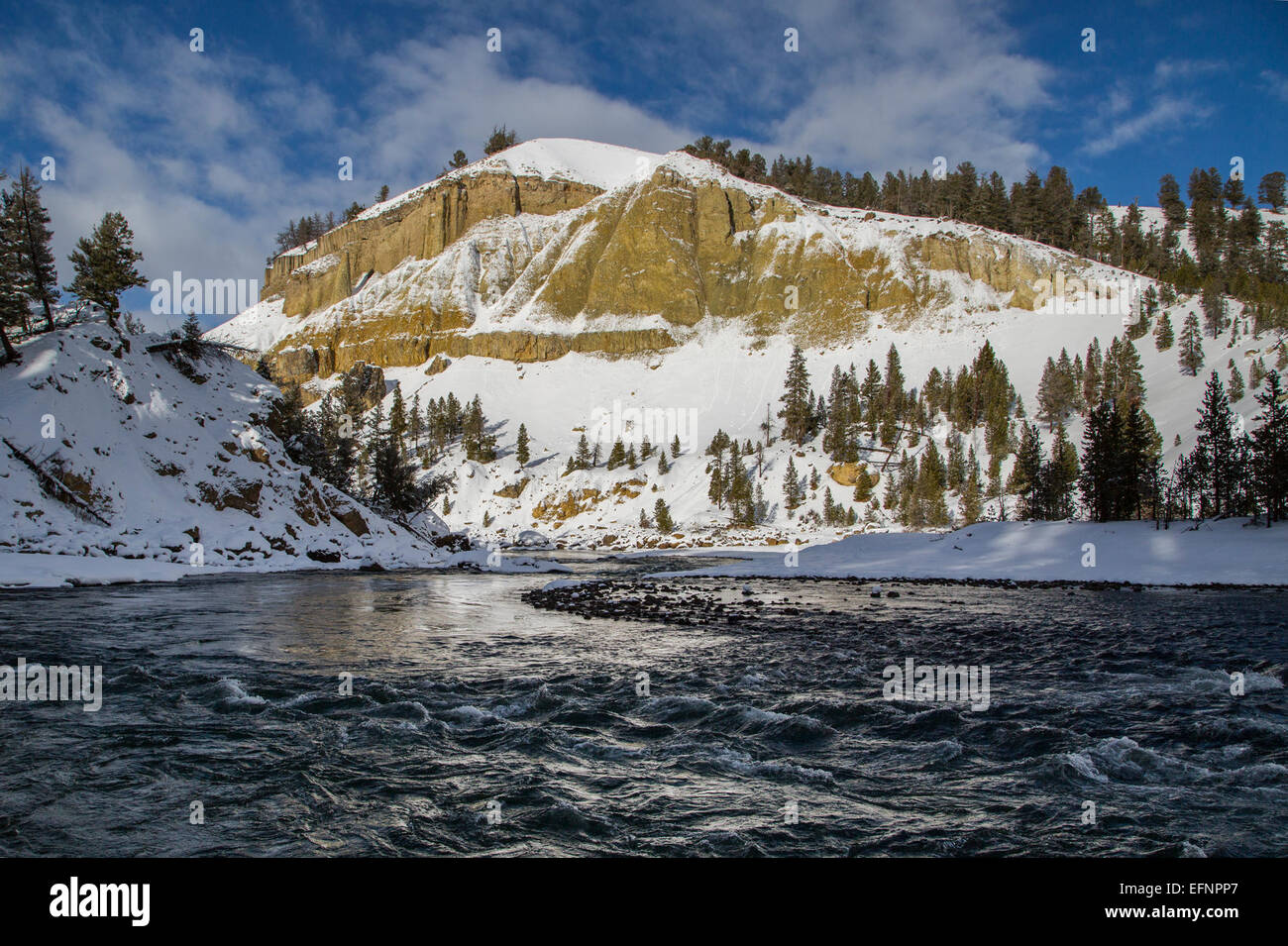 This photograph shows the Yellowstone River near Tower Fall in ...