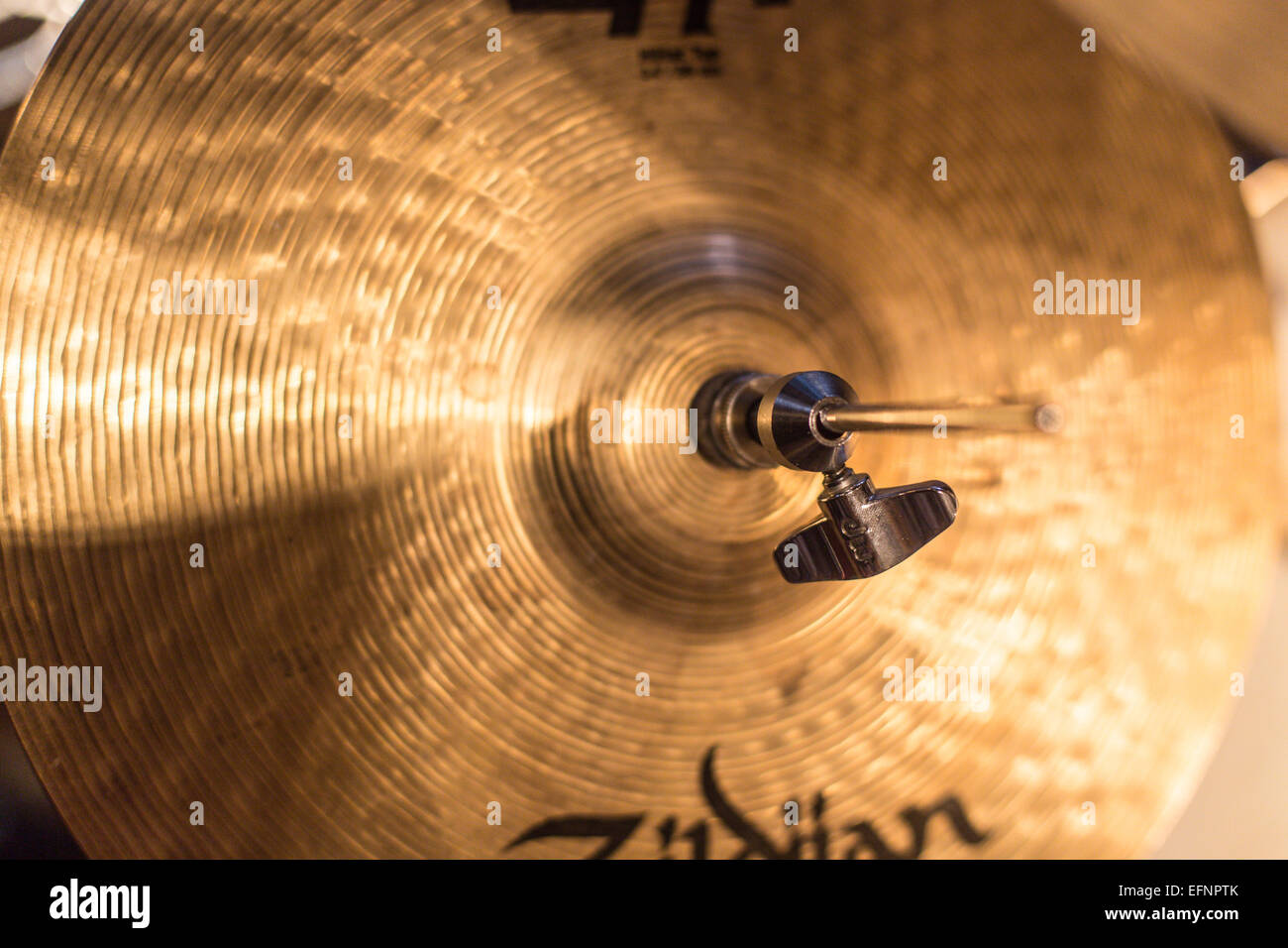 brass cymbal from drum kit Stock Photo - Alamy