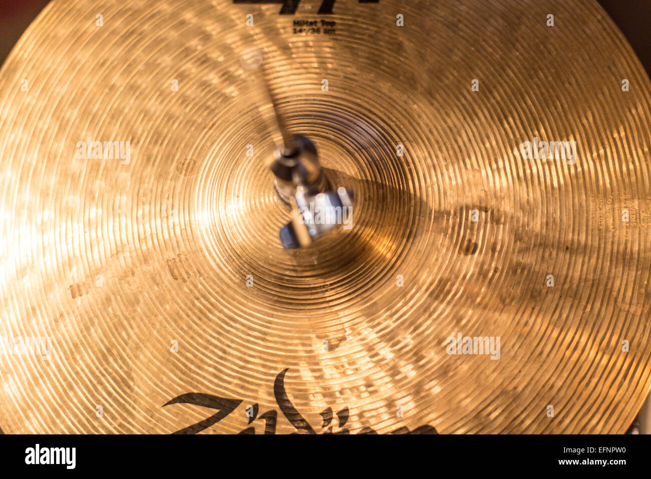 brass cymbal from drum kit Stock Photo - Alamy