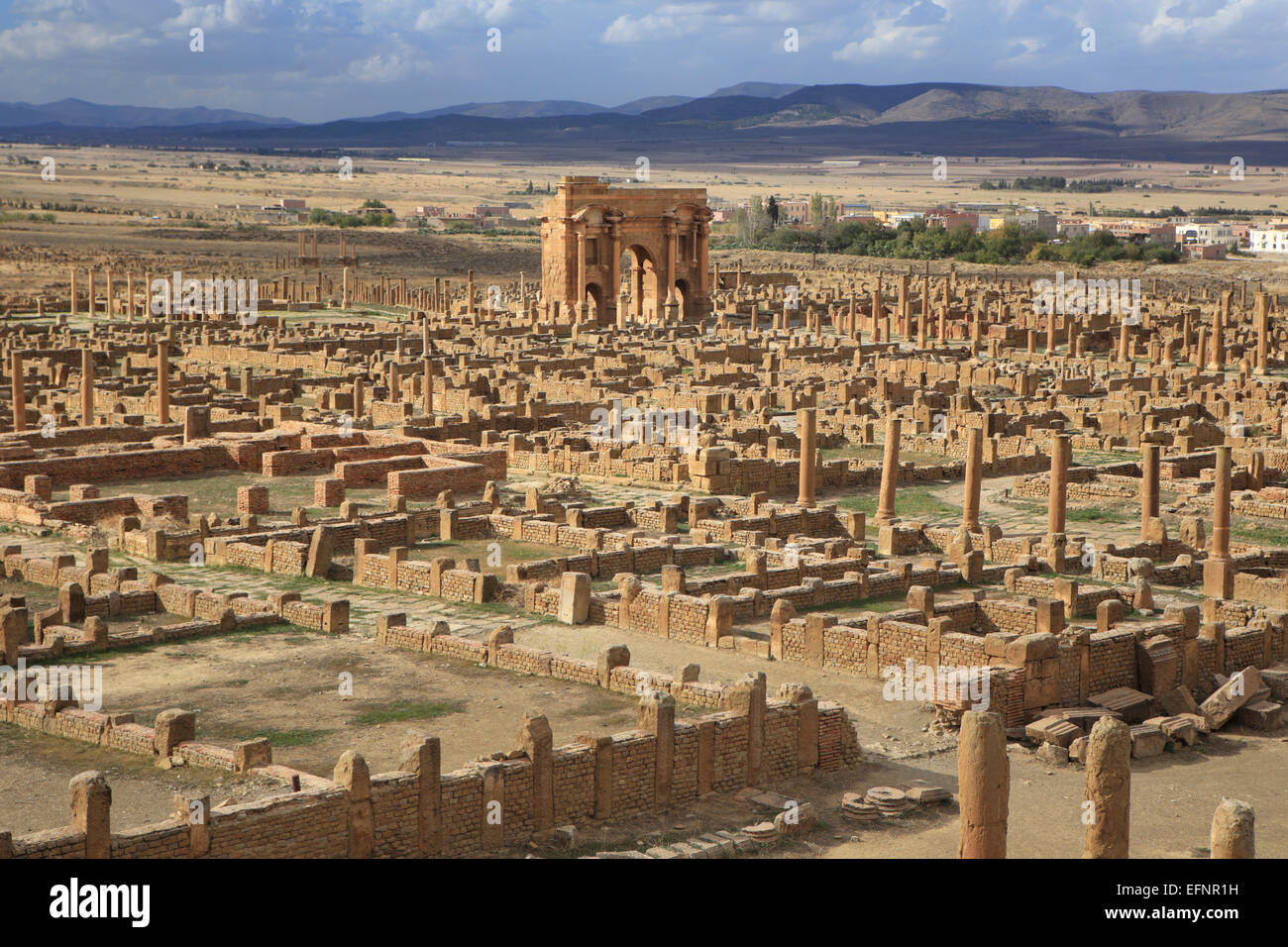 Ancient Roman city (2-3rd centuries), Timgad, Batna Province, Algeria ...