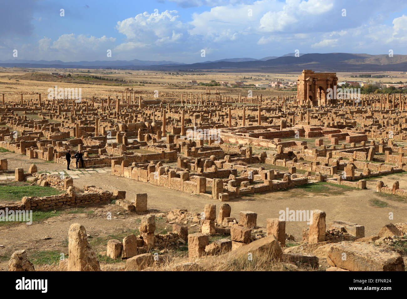 Ancient Roman city (2-3rd centuries), Timgad, Batna Province, Algeria ...