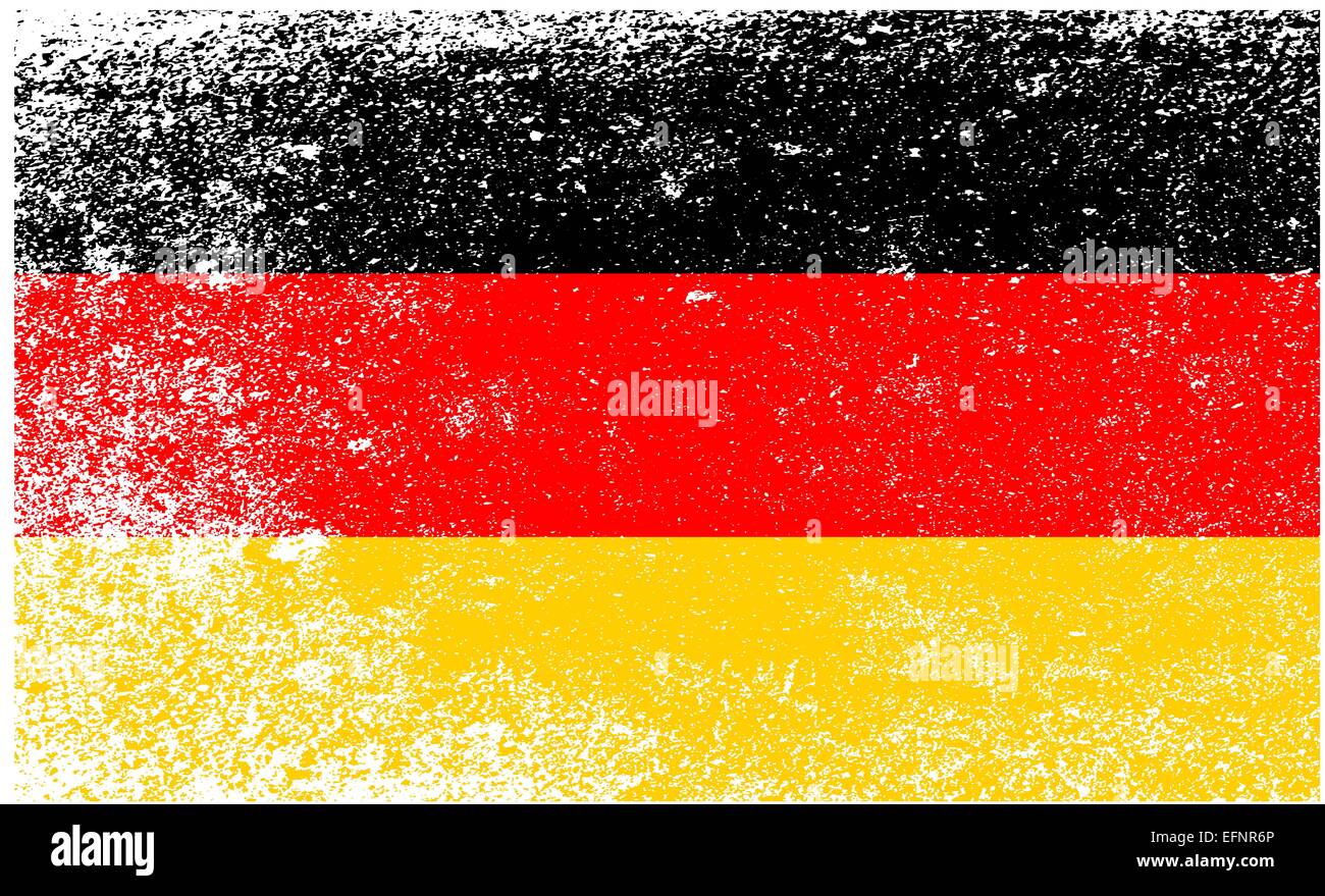 The flag of Germany in red black and gold with grunge effect Stock ...