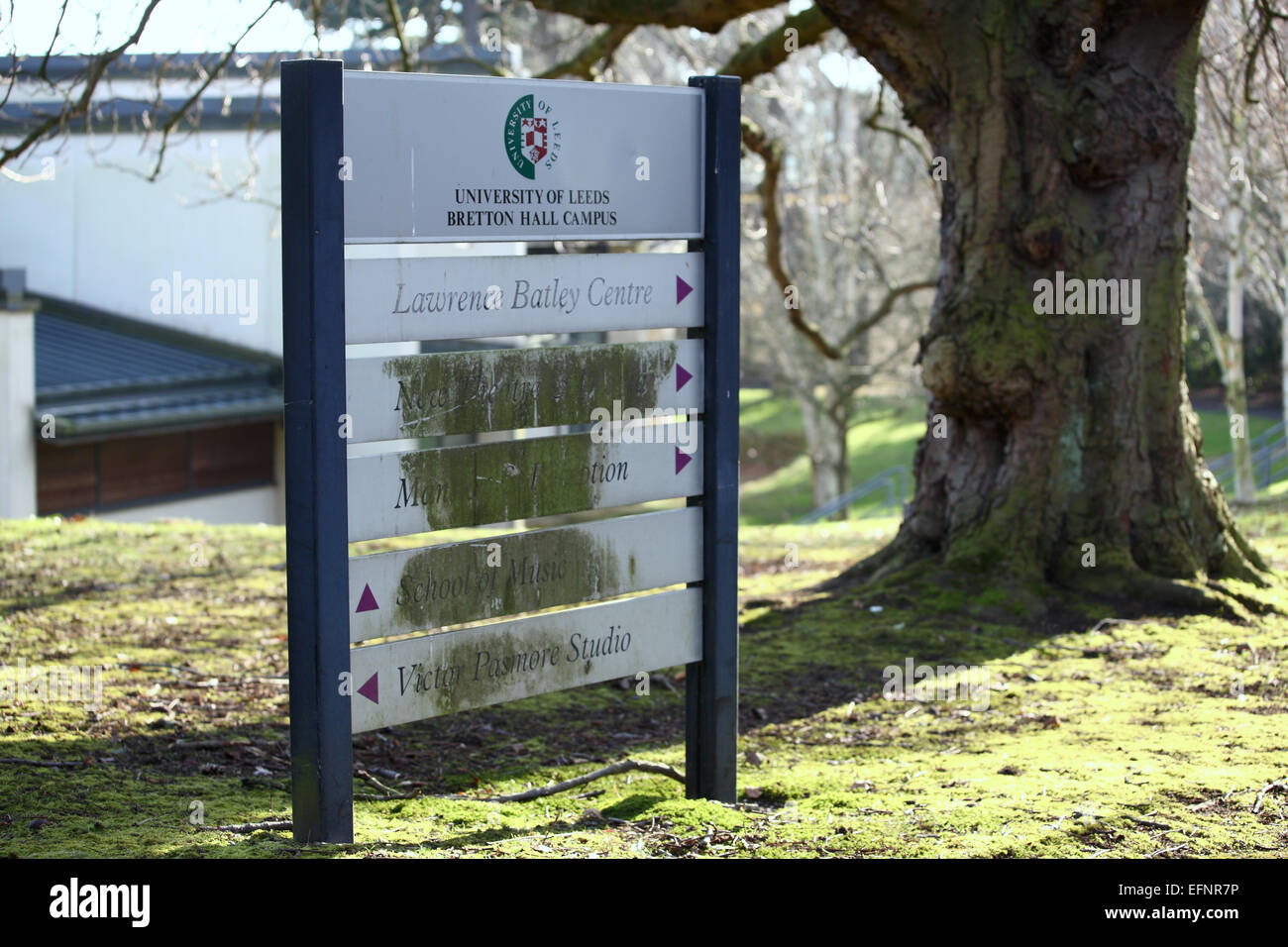 Bretton Hall campus sign Stock Photo - Alamy