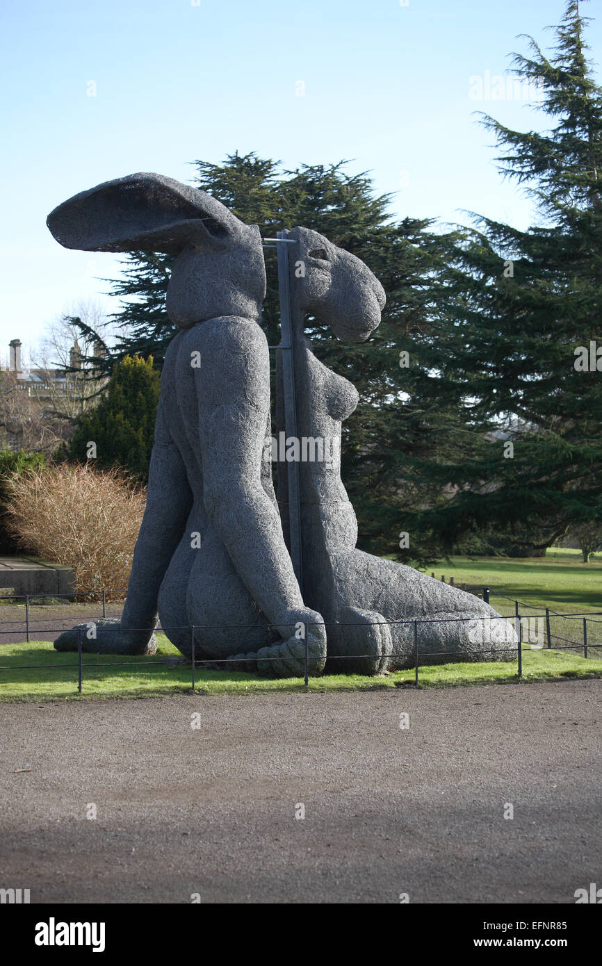 rabbit sculpture by sophie ryder at yorkshire sculpture park Stock ...