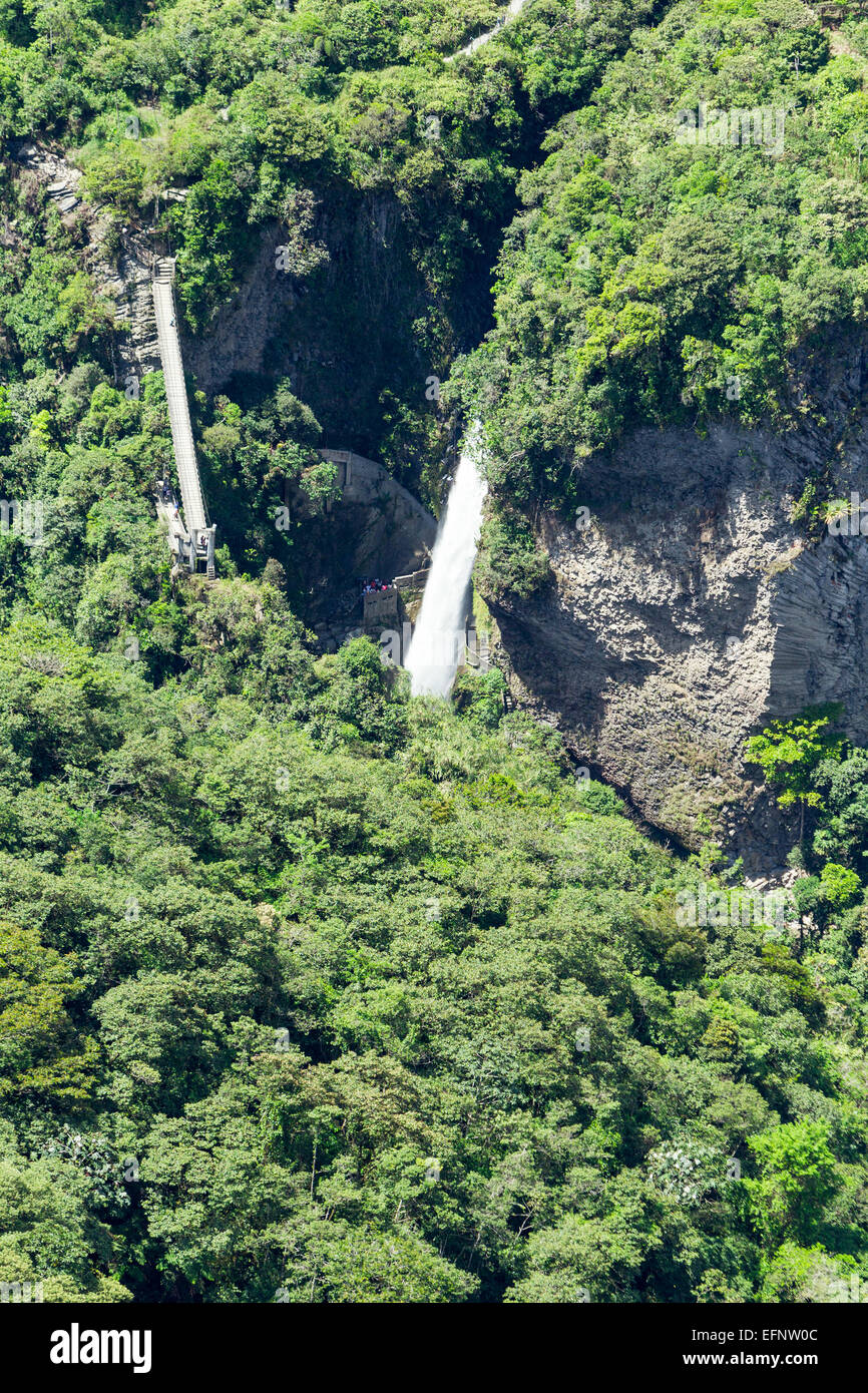 Pailon Del Diablo Waterfall Complex Tungurahua Province Ecuador Aerial ...