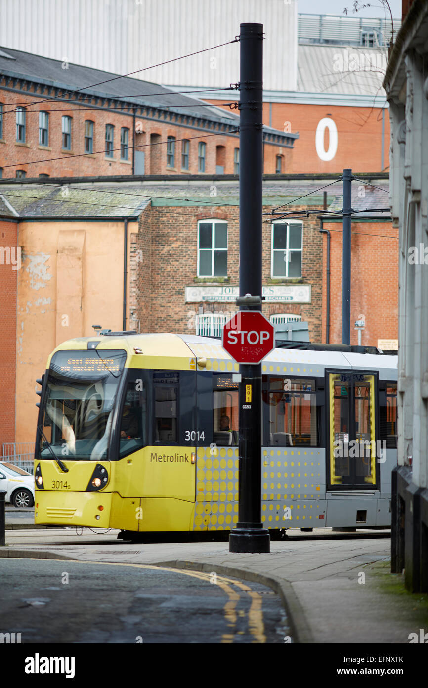 Metrolink tram stop sign manchester hi-res stock photography and images ...