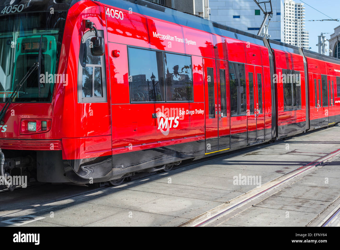 The San Diego Trolley. San Diego, California, United States Stock Photo ...