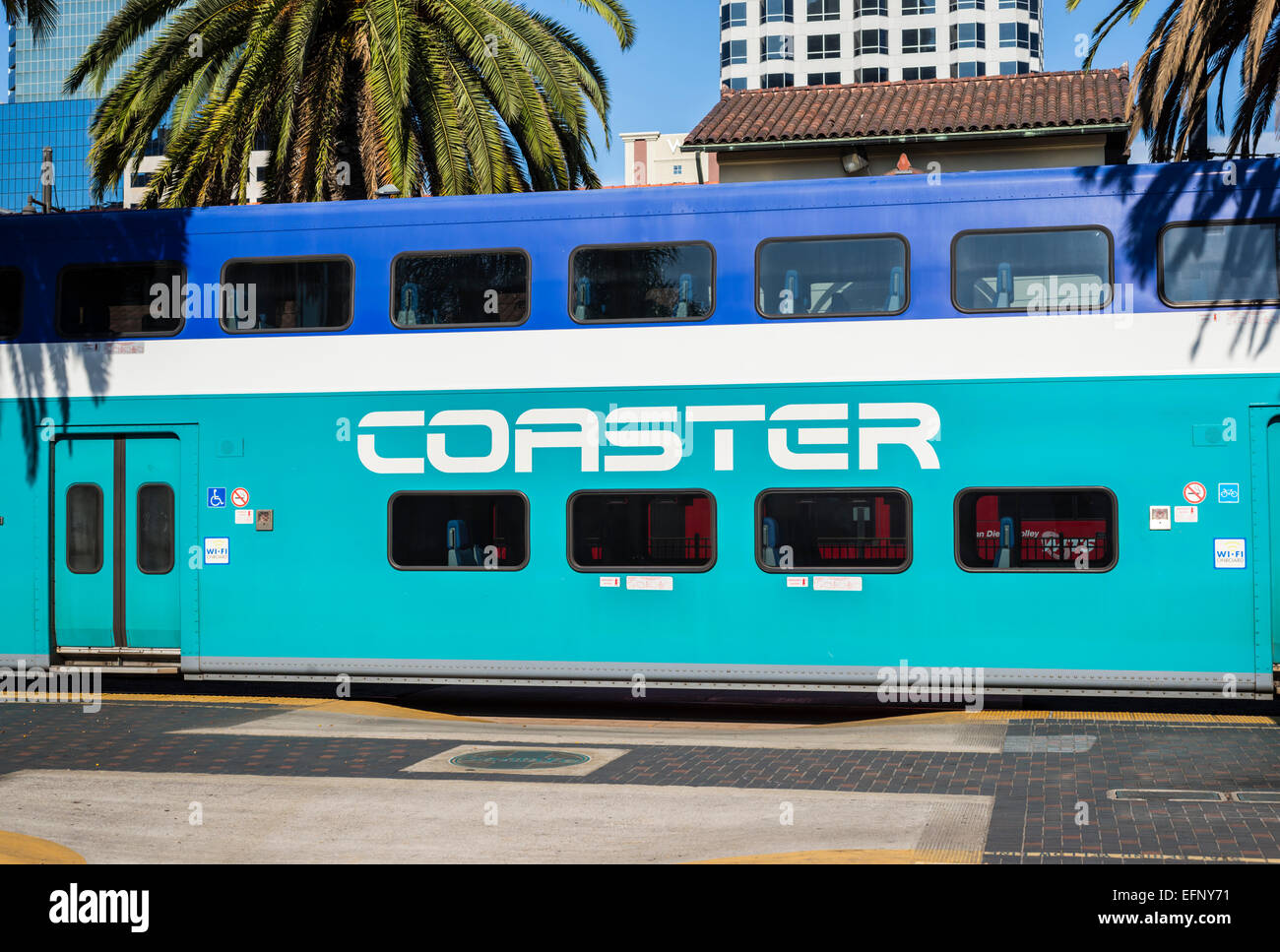 The COASTER commuter train. San Diego, California, United States Stock ...