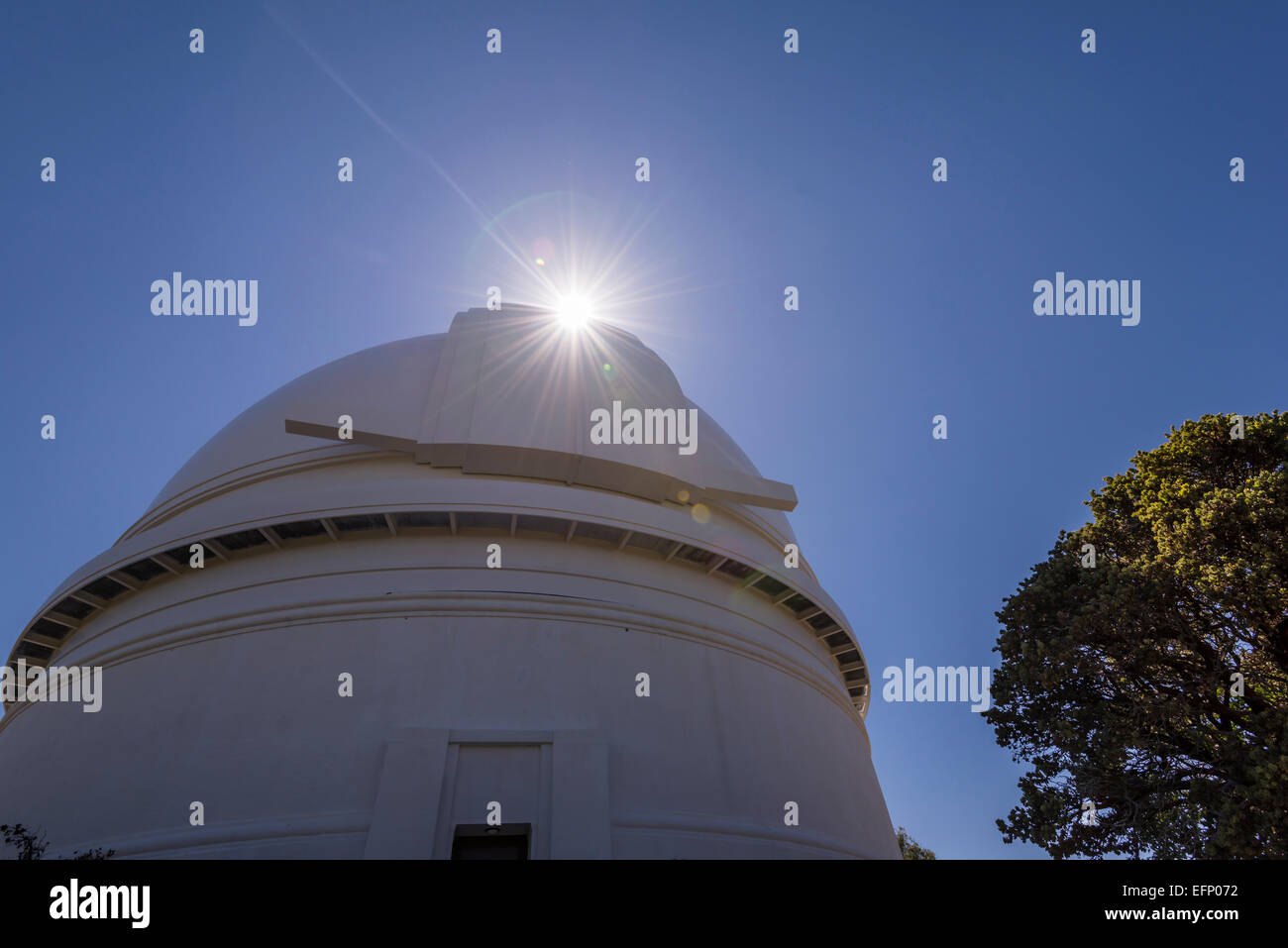 The Sun shining over the Palomar Observatory. Palomar Mountain ...