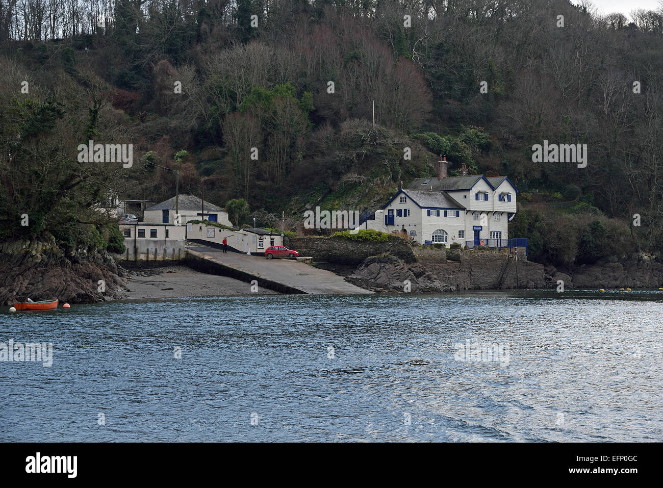 Ferryside at Bodinnick, Fowey, Cornwall, UK is the former home of ...