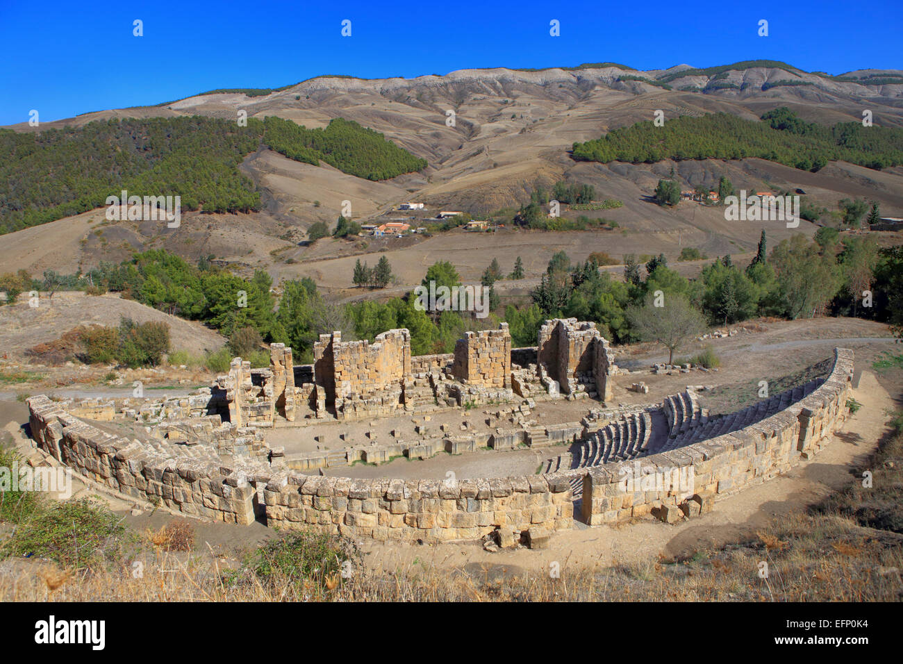 Roman Theater, Ruins of ancient city Cuicul, Djemila, Setif Province ...