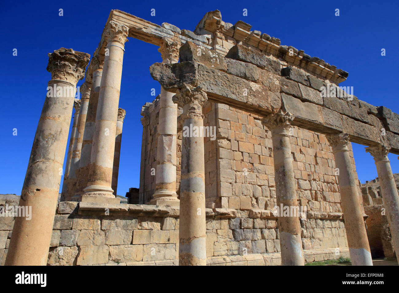 Temple of Gens Septimia, Ruins of ancient city Cuicul, Djemila, Setif ...