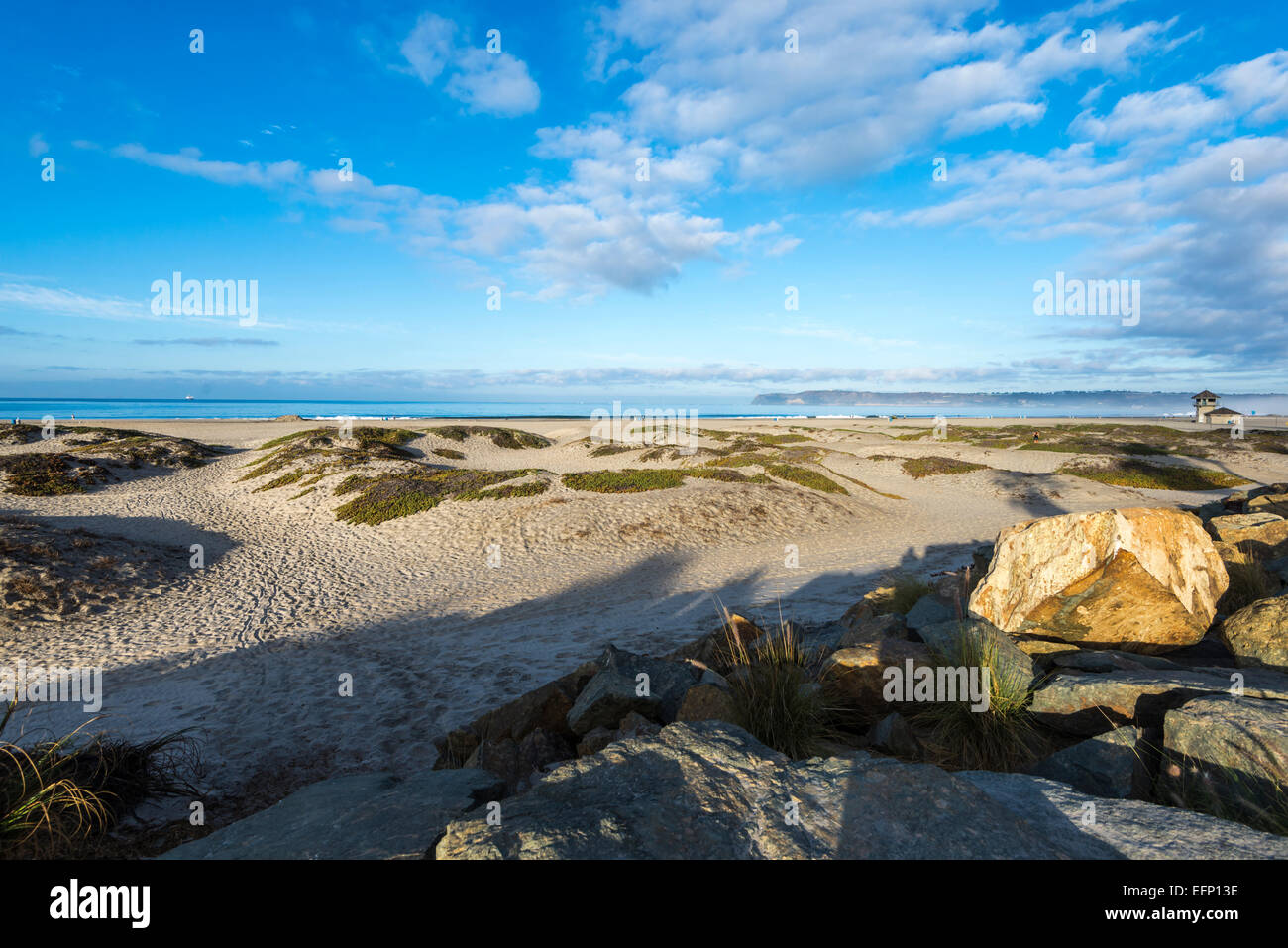 View of Coronado Central Beach in the morning. Coronado, California ...