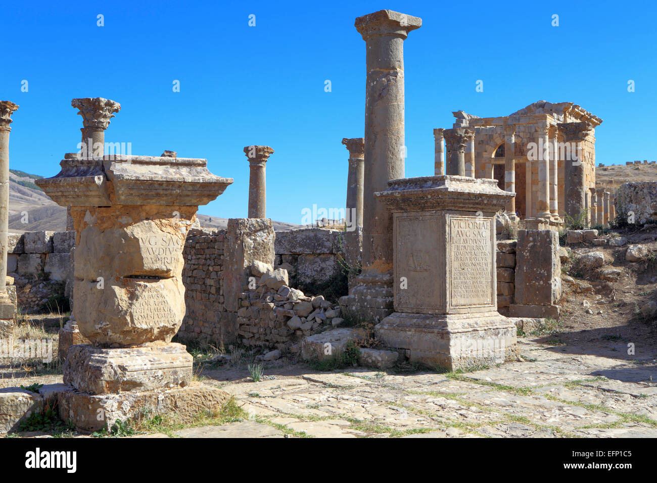 Ruins of ancient city Cuicul, Djemila, Setif Province, Algeria Stock ...
