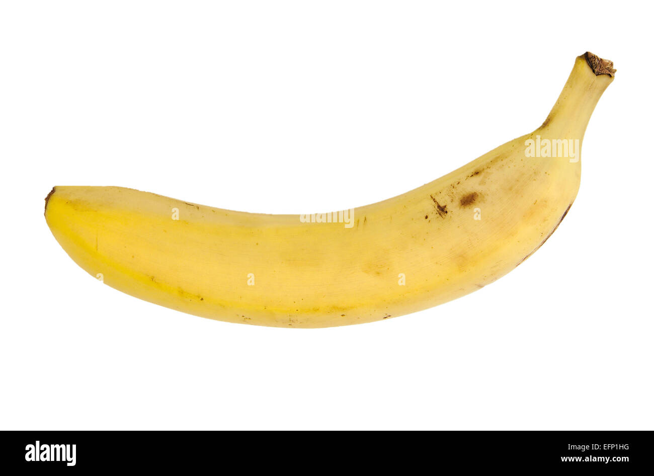 Close up of a single banana isolated on white background Stock Photo ...