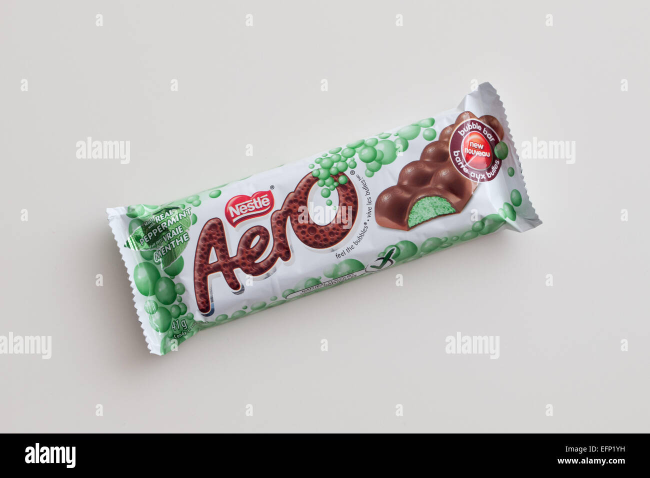 Aero mint chocolate bar nestle hi-res stock photography and images - Alamy