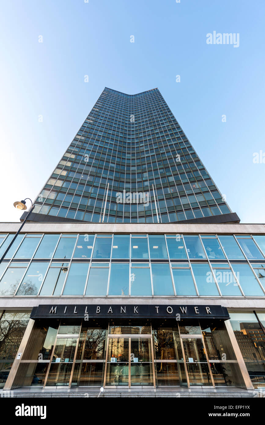 Millbank Tower is a landmark skyscraper in Westminster on the banks of ...