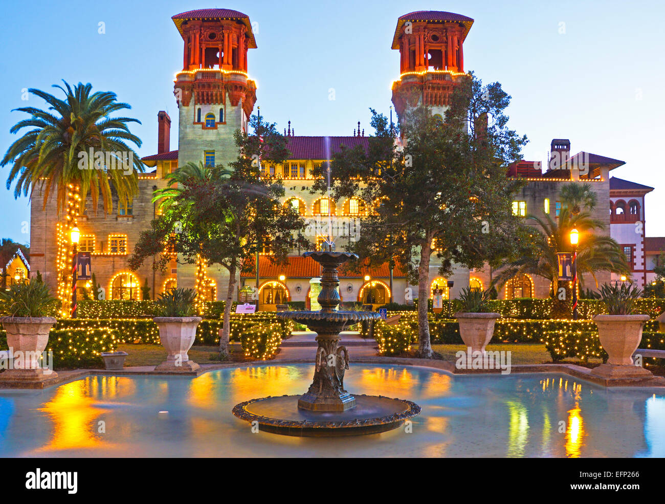 The Lightner Museum decorated for Christmas season in St. Augustine ...