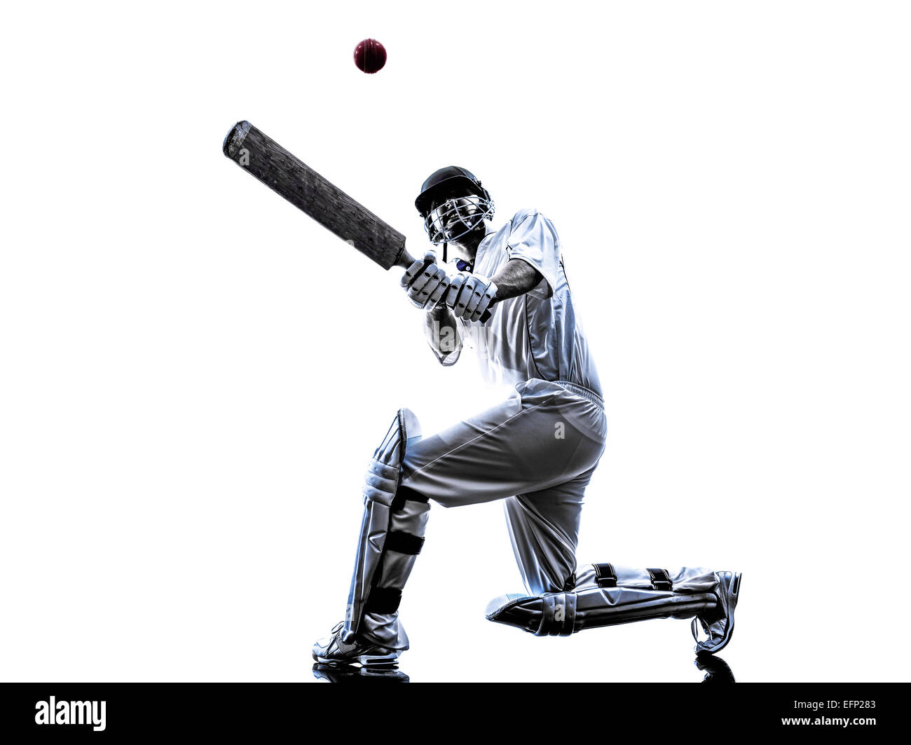 Cricket player batsman in silhouette Cut Out Stock Images & Pictures ...