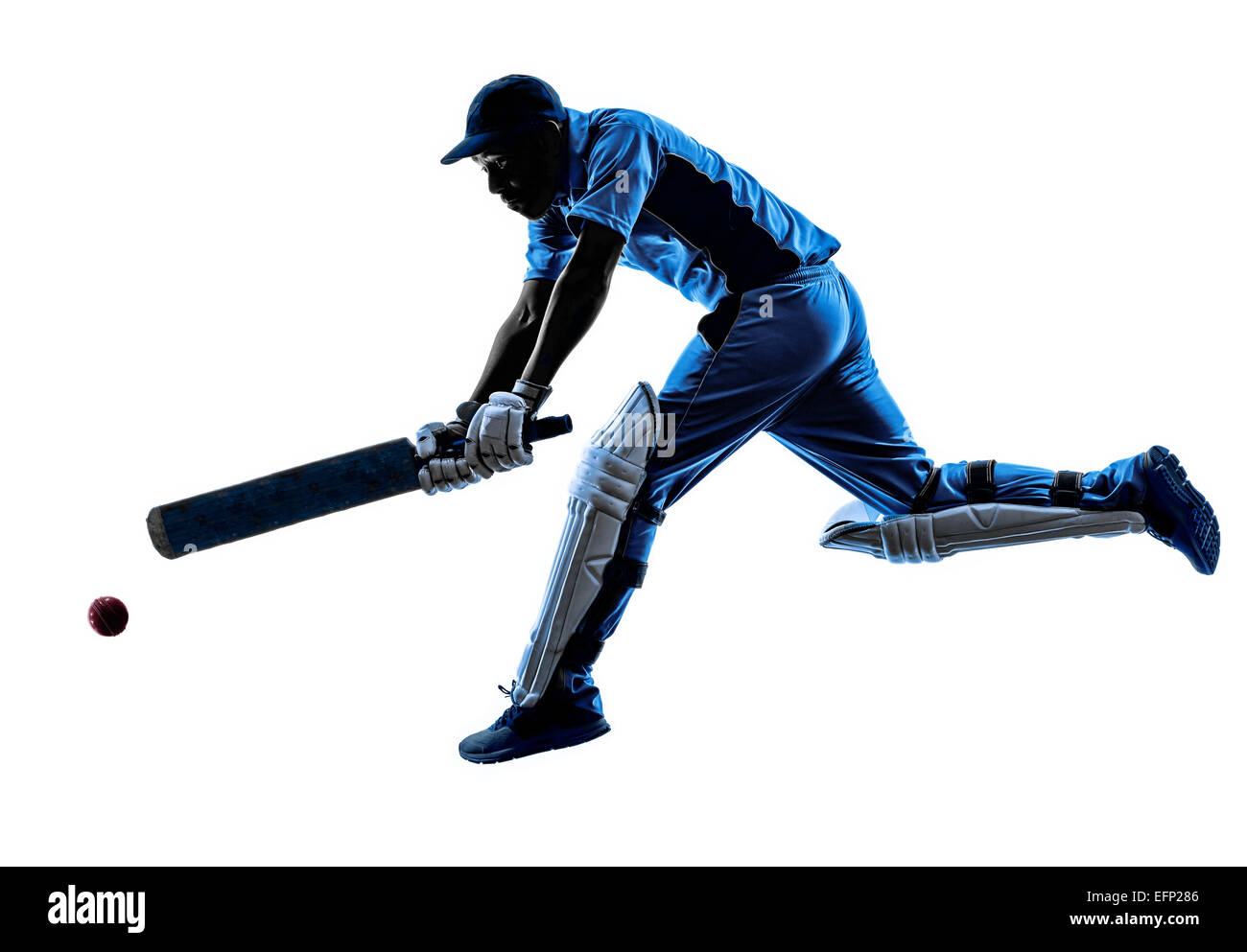 Cricket player batsman in silhouette Cut Out Stock Images & Pictures ...