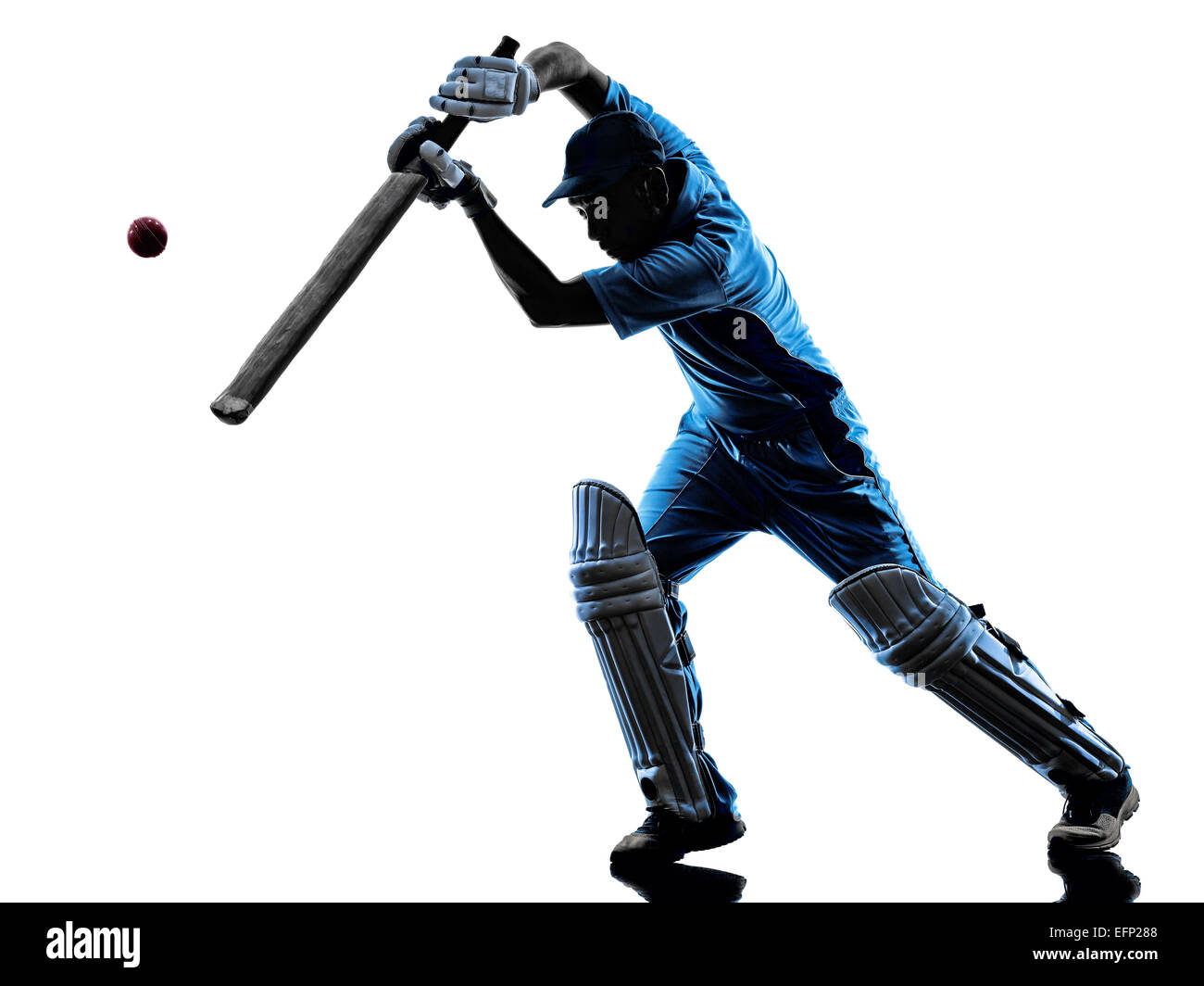Cricket player batsman in silhouette Cut Out Stock Images & Pictures ...