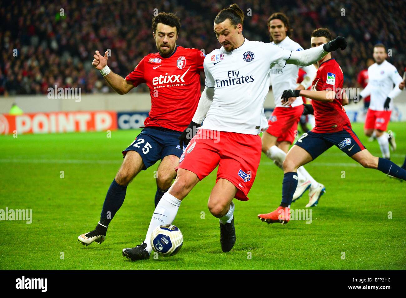 Zlatan IBRAHIMOVIC/Marko BASA - 03.02.2015 - Lille/Paris Saint Germain ...