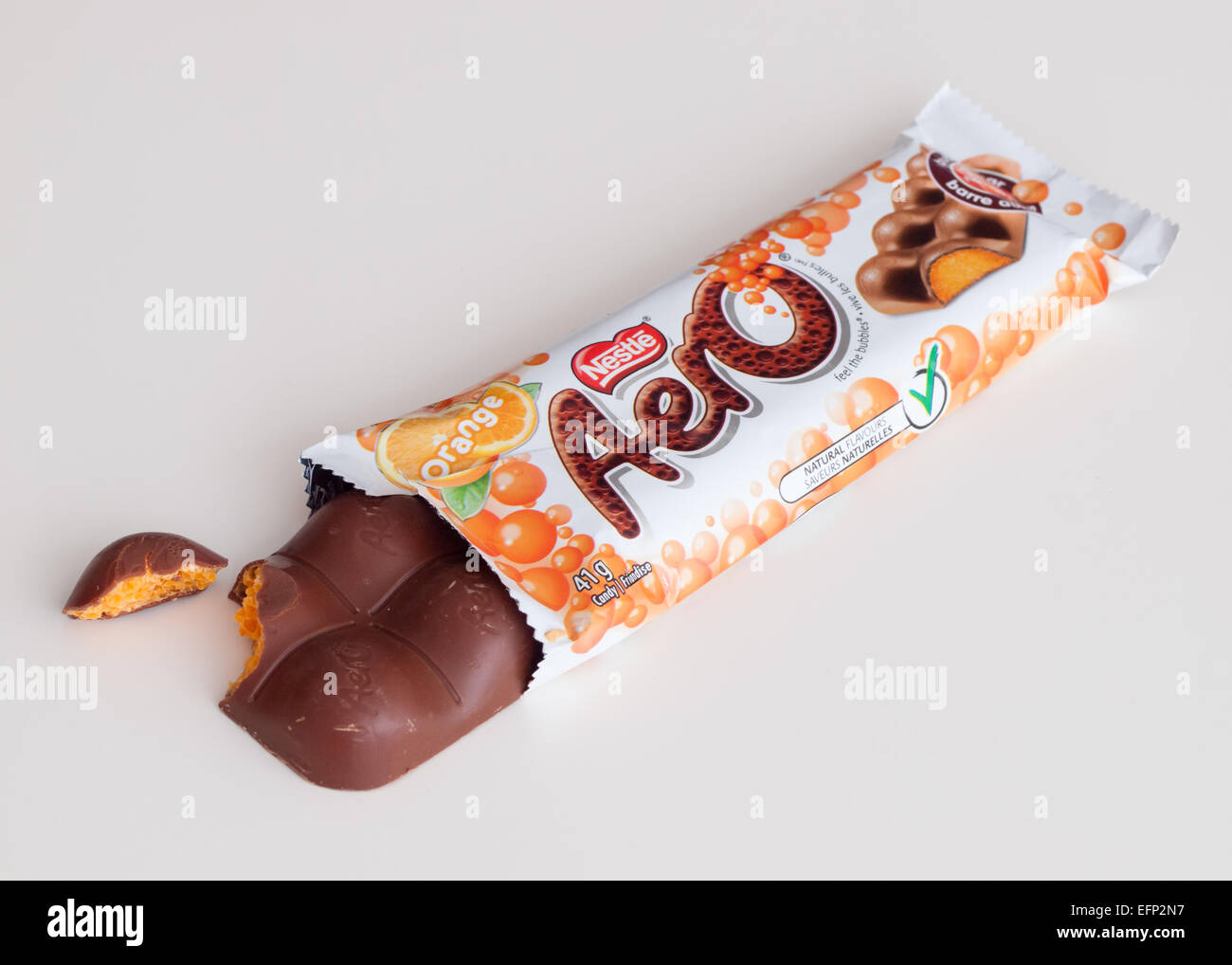 Aero orange chocolate bar wrapper hi-res stock photography and images ...
