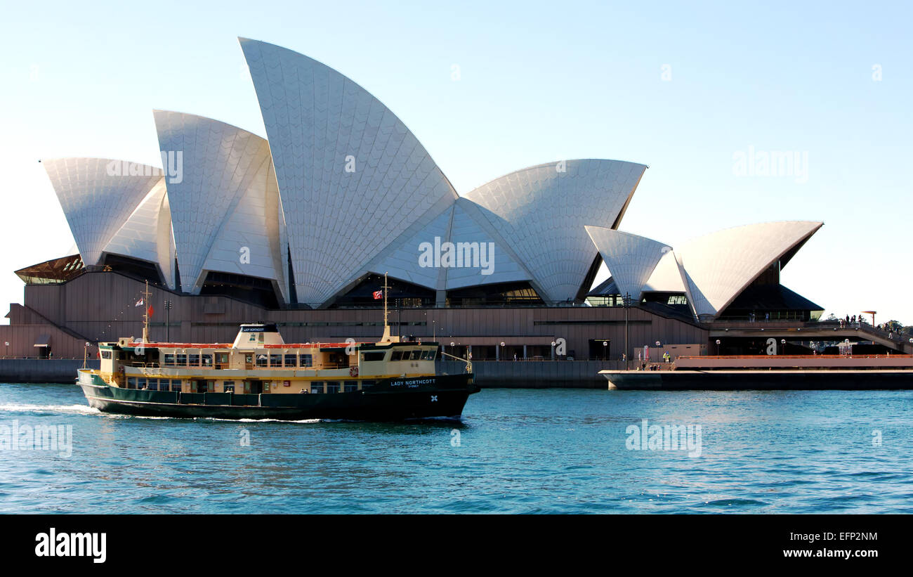 Sydney Opera House and a Ferry Boat, Australia Stock Photo - Alamy