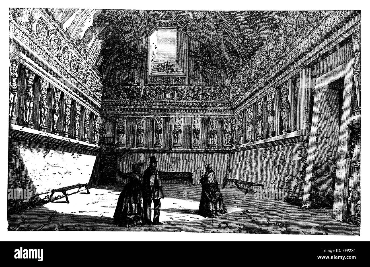 Roman ruins engraving Cut Out Stock Images & Pictures - Alamy