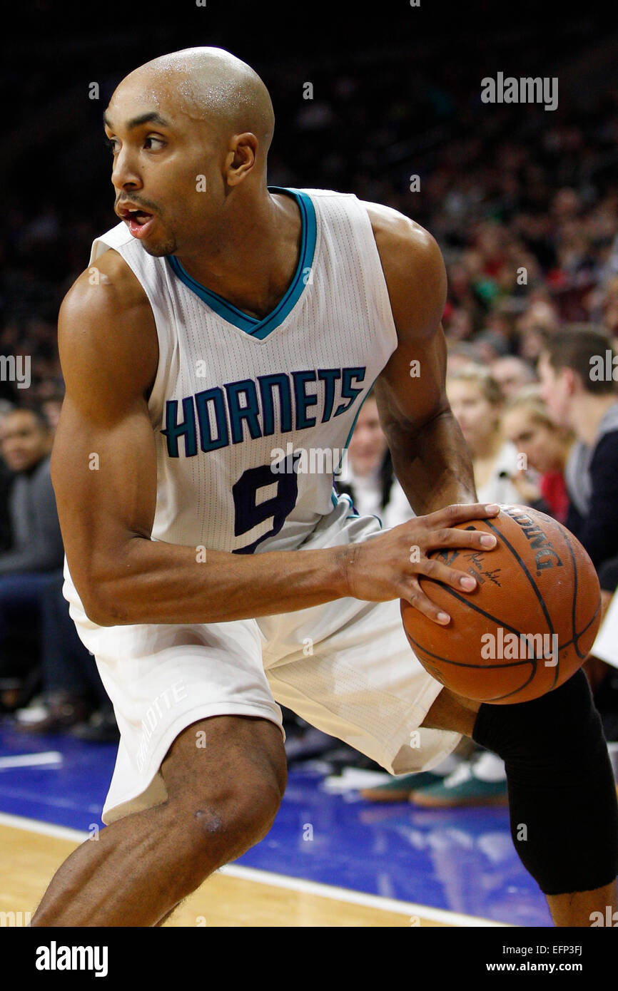 February 7, 2015: Charlotte Hornets forward Gerald Henderson (9) in ...