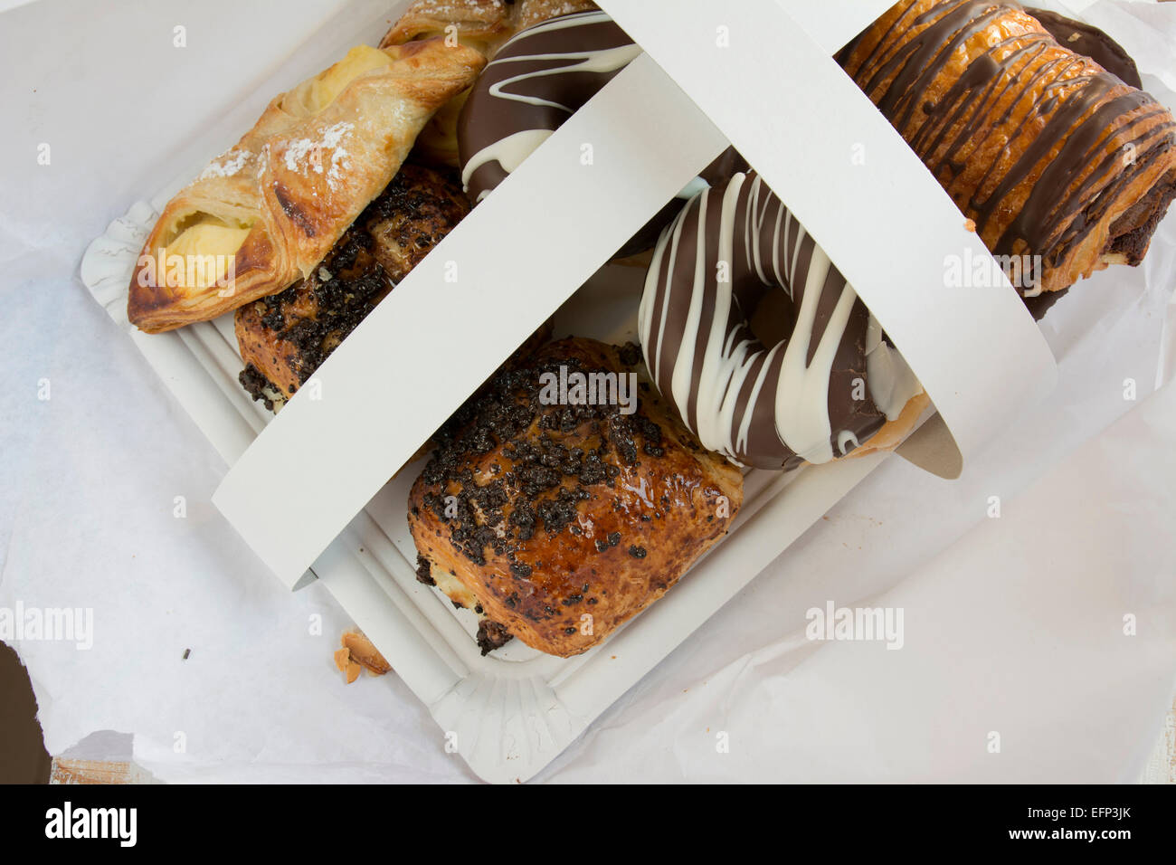 Assorted sweet pastry tray Stock Photo - Alamy