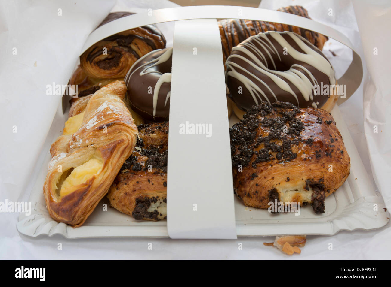 Assorted sweet pastry tray Stock Photo - Alamy