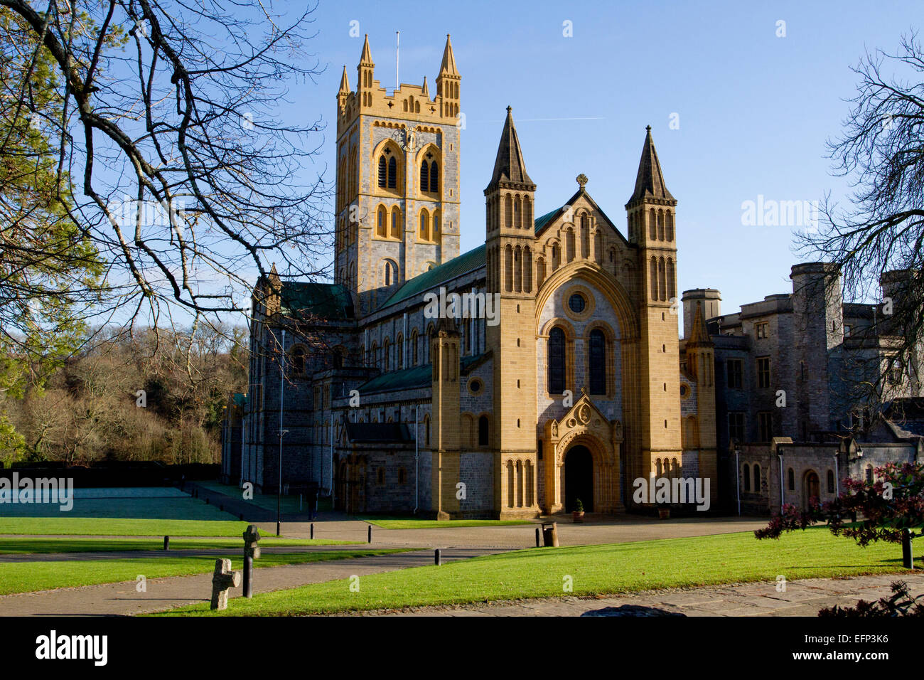 Buckfast Abbey, part of an active Benedictine monastery and dedicated ...