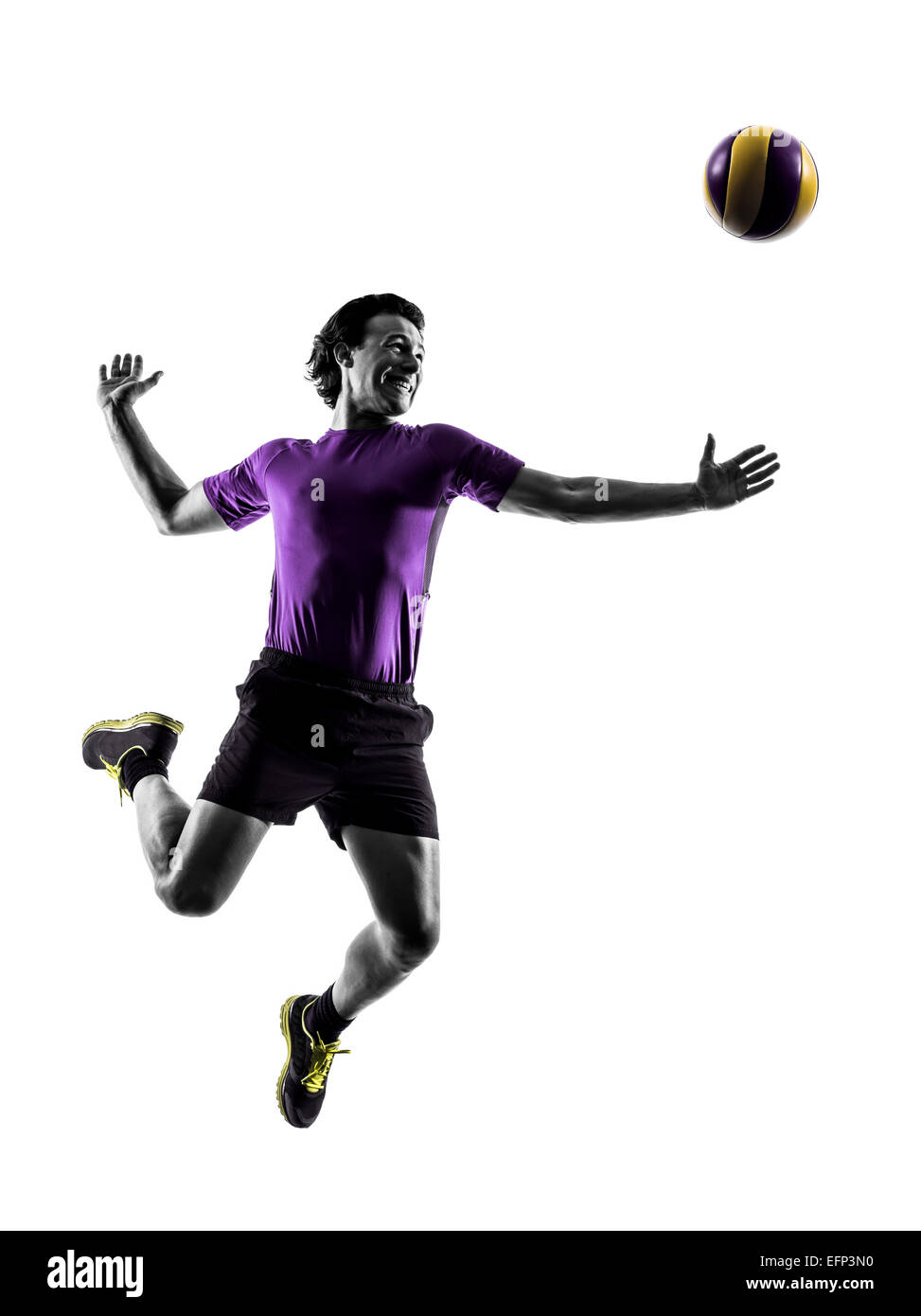 One male volleyball player Cut Out Stock Images & Pictures - Alamy