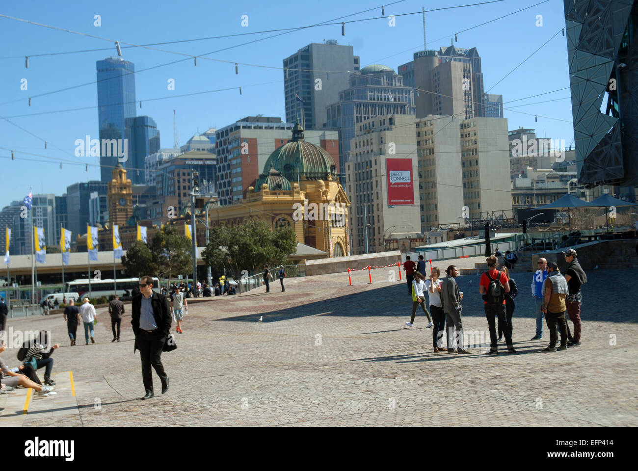 Federation square melbourne triangles hi-res stock photography and ...