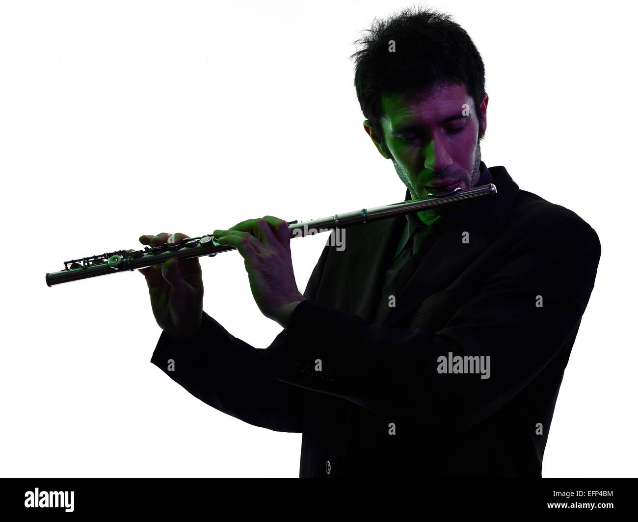 Man playing the transverse flute hi-res stock photography and images ...