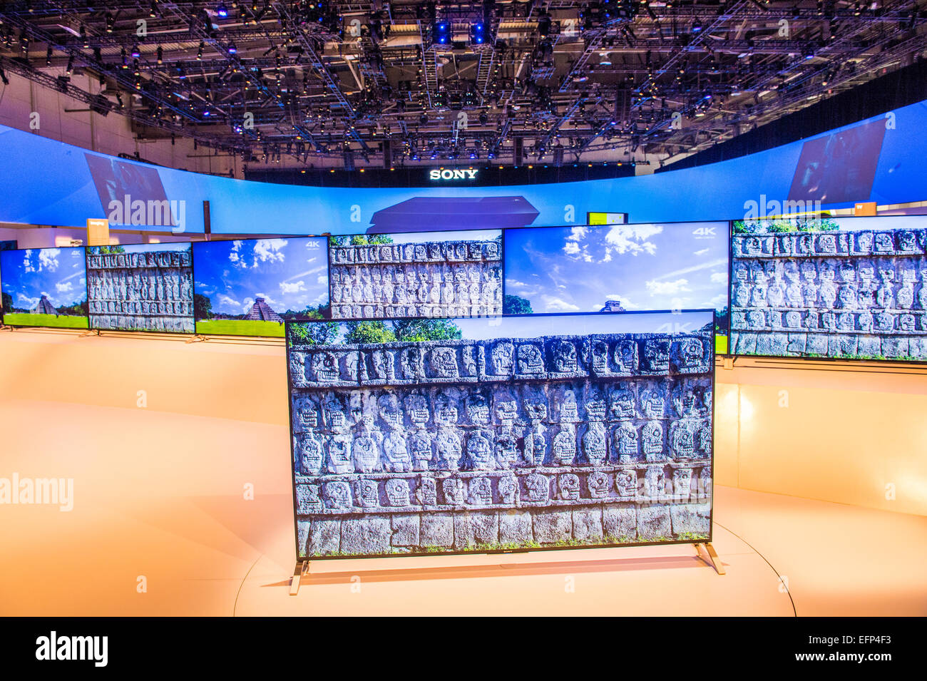 The Sony booth at the CES show held in Las Vegas Stock Photo - Alamy
