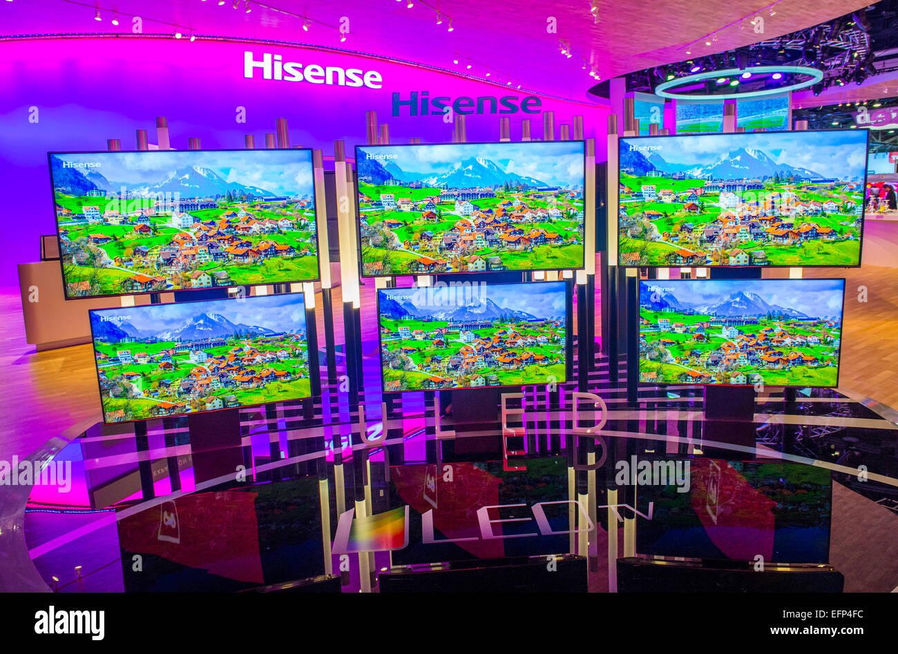 The Hisense booth at the CES show held in Las Vegas Stock Photo - Alamy