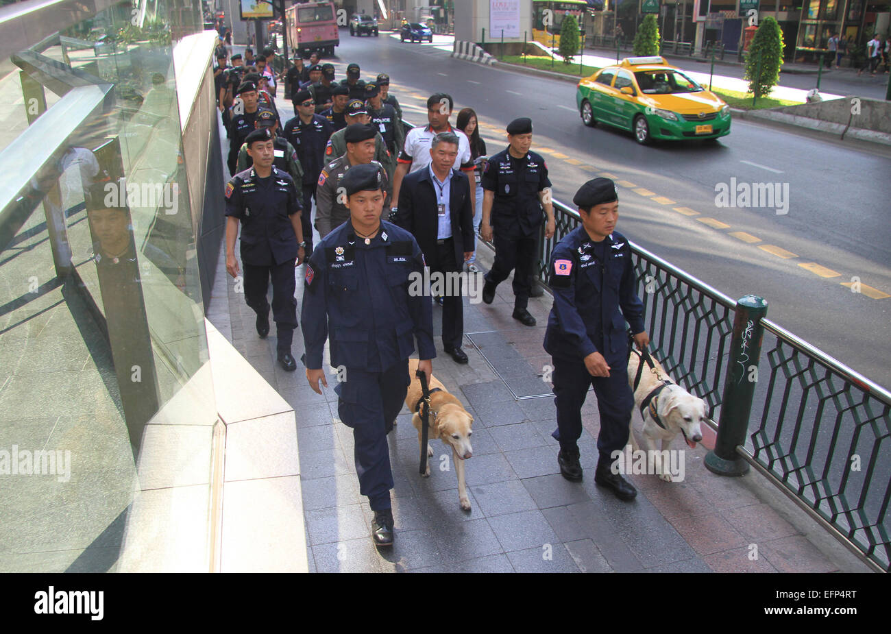 Thai K9 guard outside the luxury shopping center Siam Paragon in ...