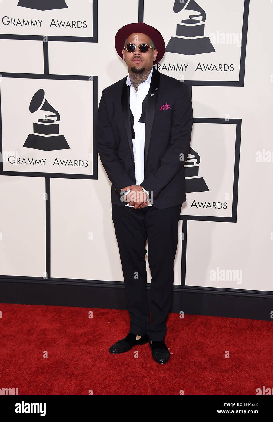 Los Angeles, California, USA. 8th Feb, 2015. Chris Brown arrives for ...