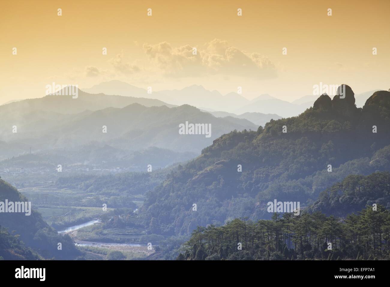 view from Tianyou Peak, Wuyi Mountains Stock Photo - Alamy