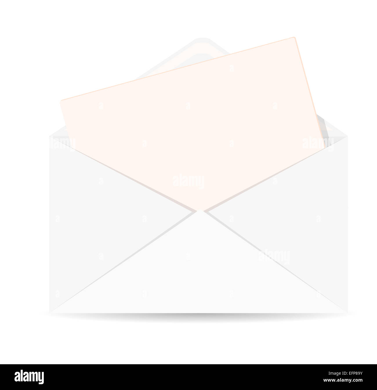 Open envelope with letter icon Stock Photo - Alamy