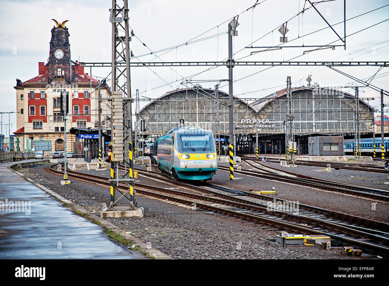 Prague main railway station Stock Photo - Alamy