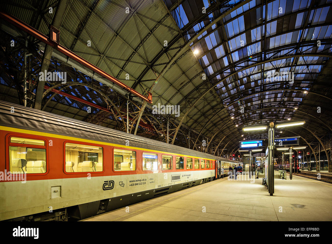 Prague main railway station Stock Photo - Alamy