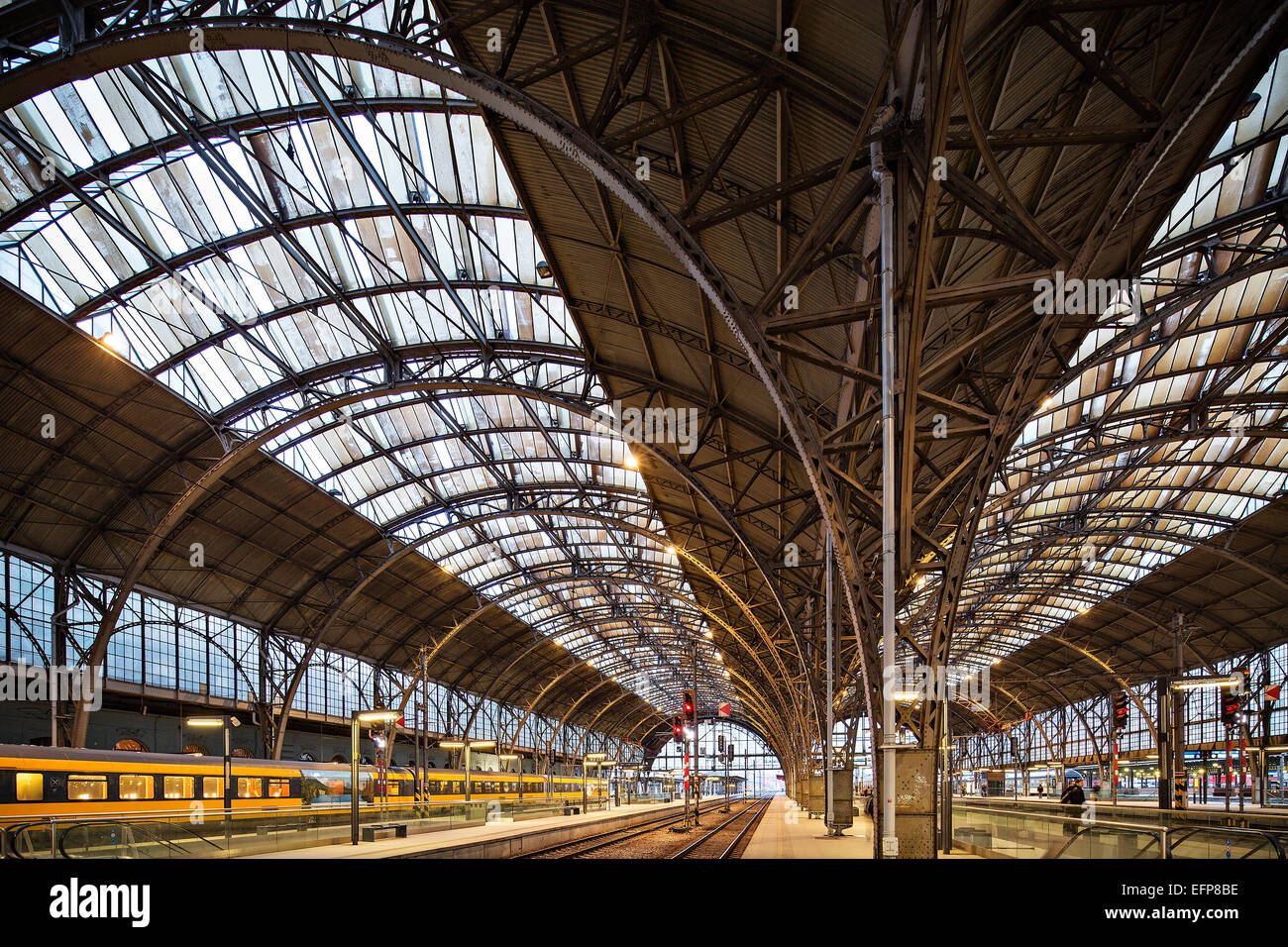 Prague main railway station Stock Photo - Alamy