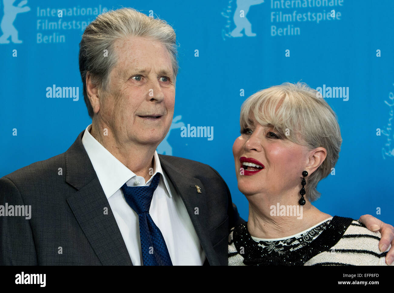 Berlin, Germany. 9th February, 2015. Musician Brian Wilson and wife ...